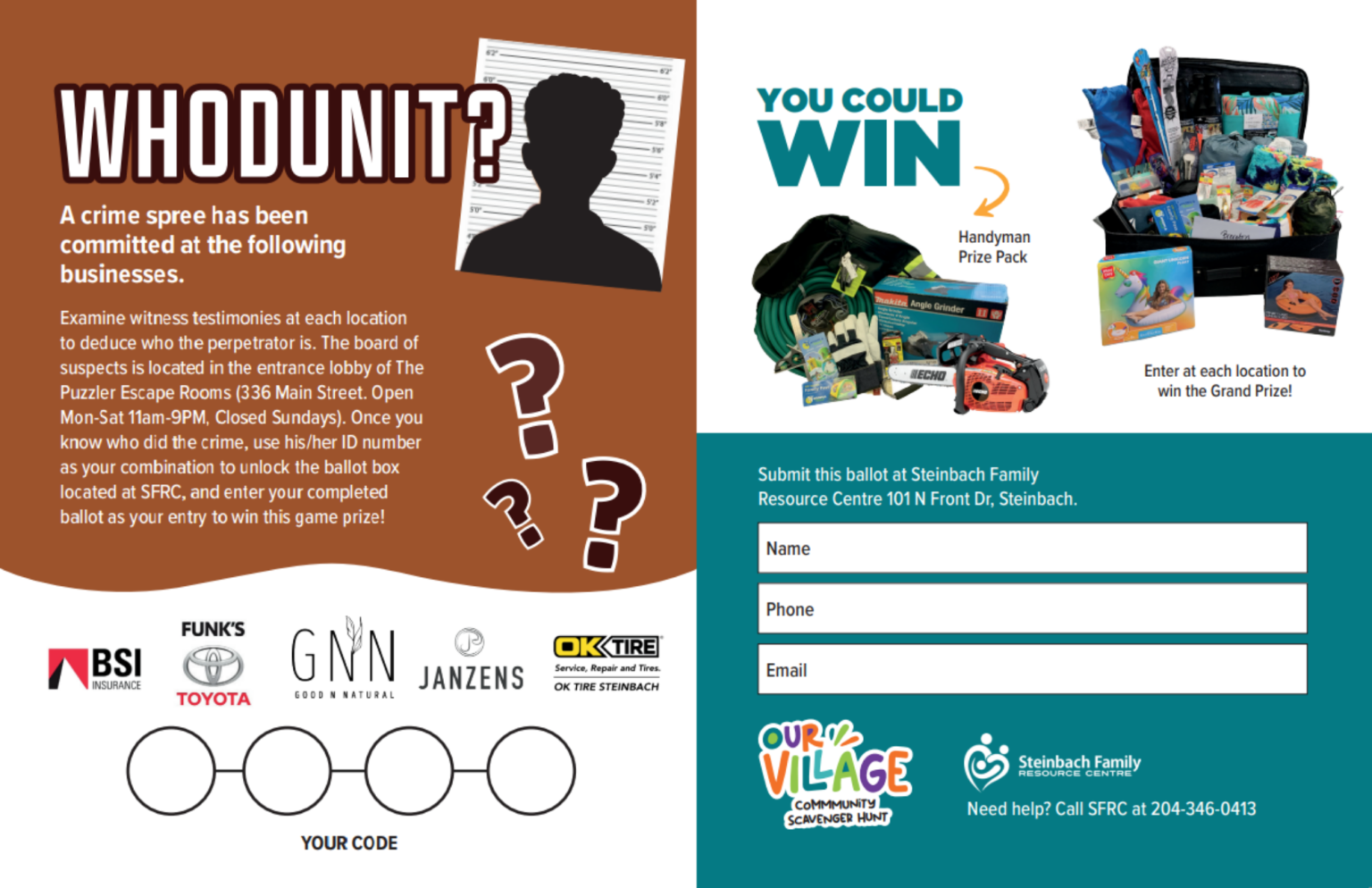 COMMUNITY SCAVENGER HUNT – Steinbach Family Resource Centre